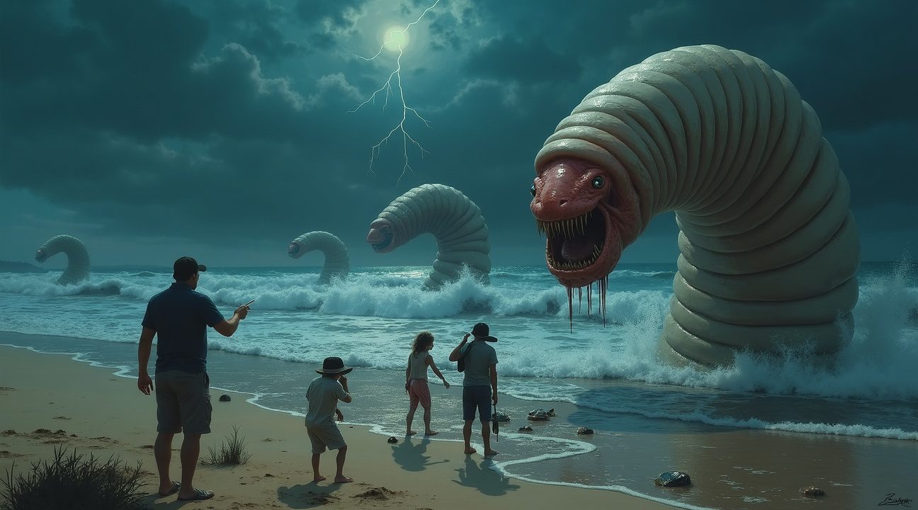 Giant Three-metre Meat-eating Beach Worms Invade Australia