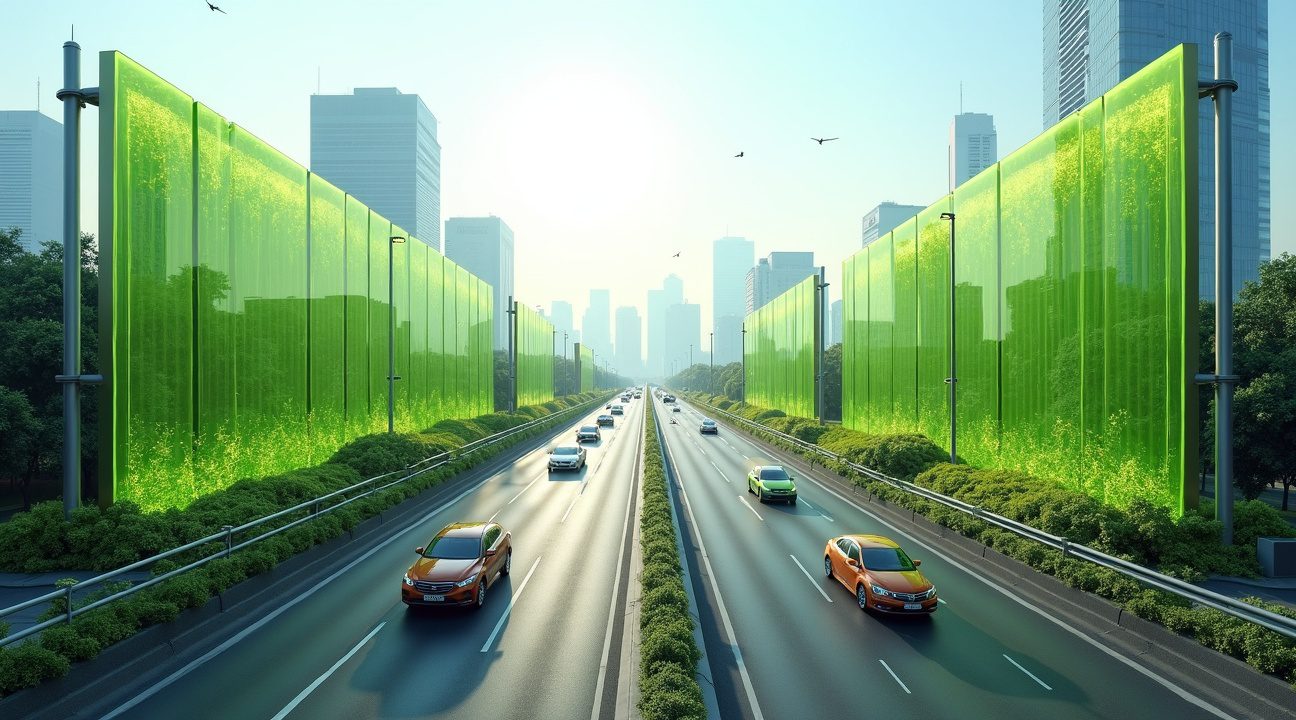 Singapore’s Vertical Algae Panels Capture Co₂ On Highways