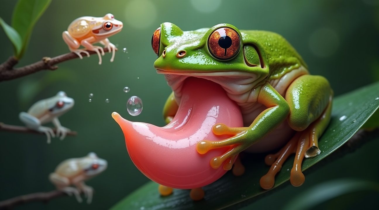 Frog Stomach Ejection: Turning Themselves Inside Out
