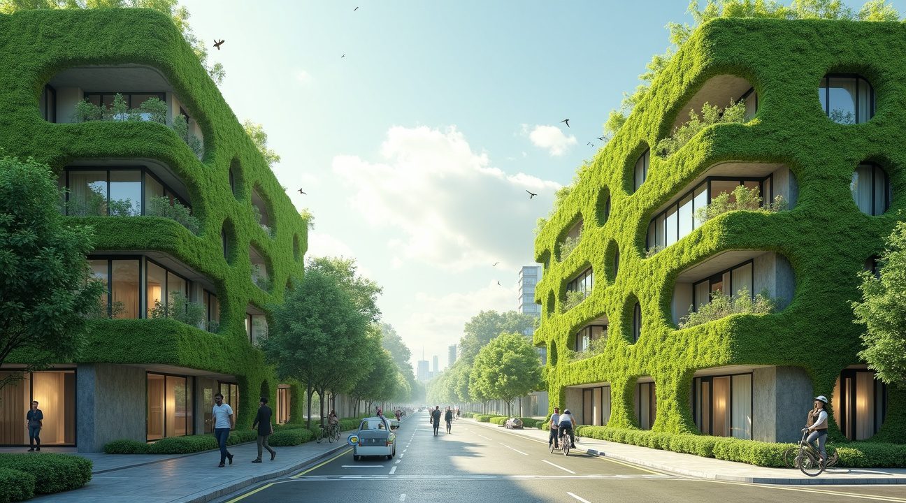 Bioreceptive Concrete Moss Bricks Purify Air And Cool Cities