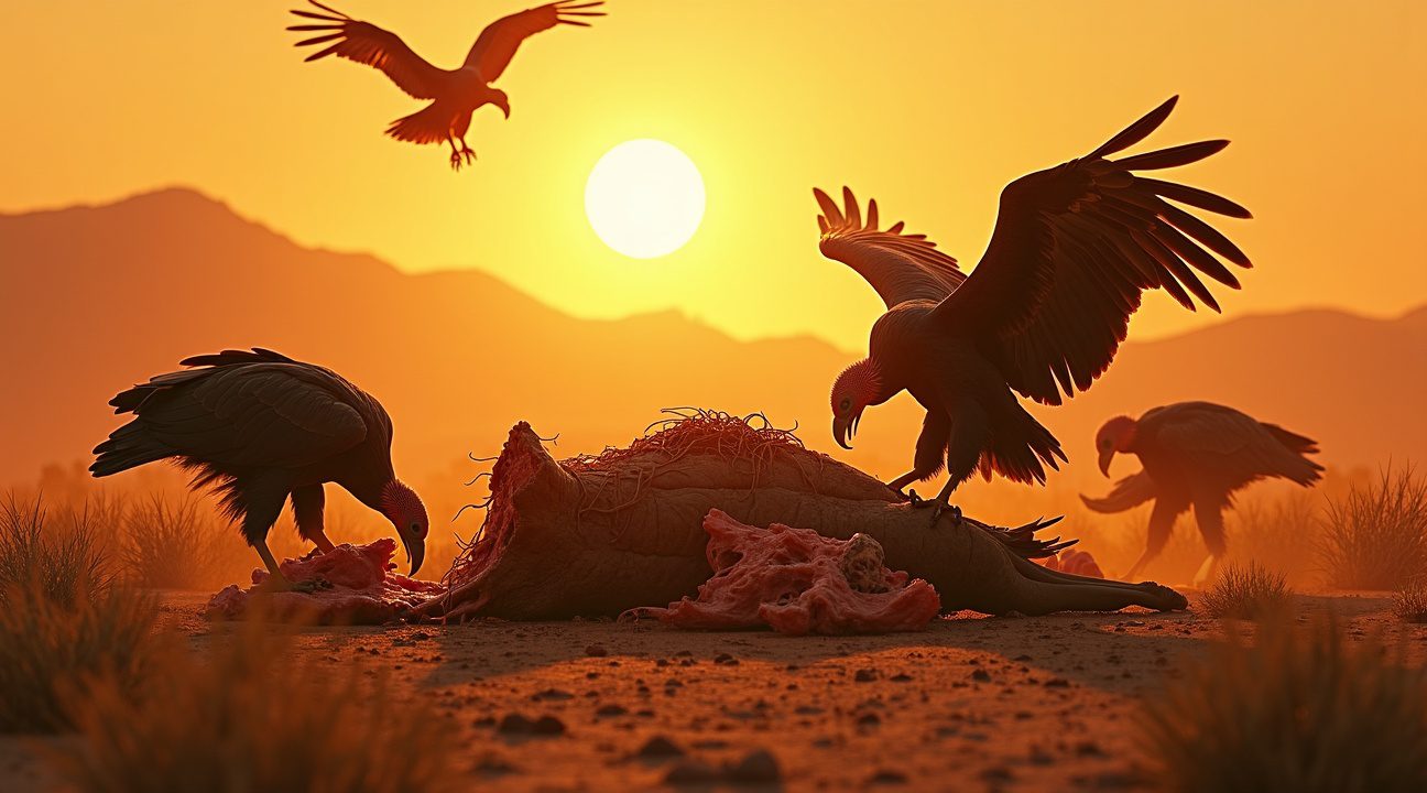 Vultures’ Acidic Gut: How They Survive Deadly Carrion